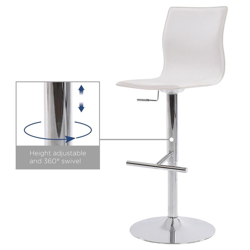 Evolution White Adjustable Stool | El Dorado Furniture