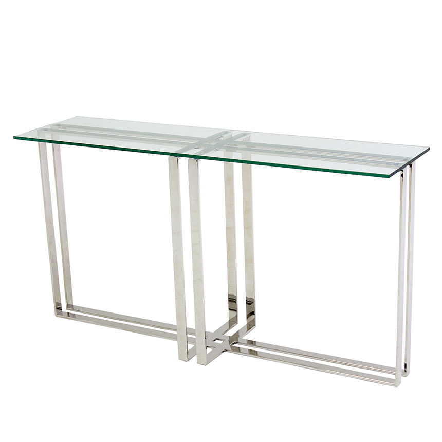Riga Clear Console Table | El Dorado Furniture