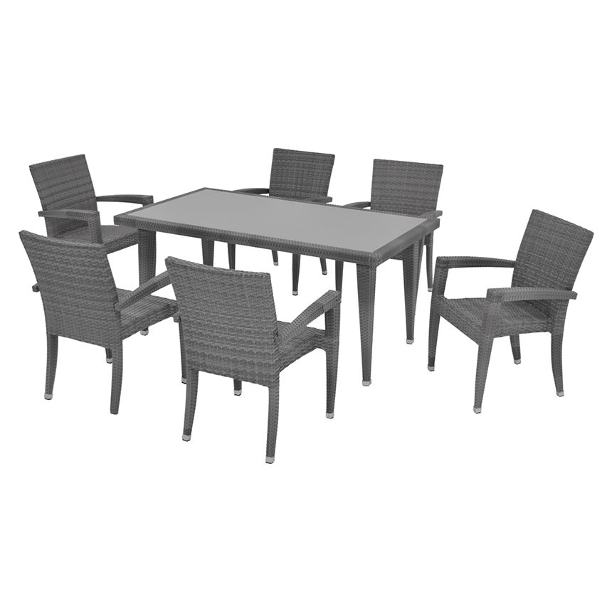 Neilina Gray 7-Piece Patio Set | El Dorado Furniture