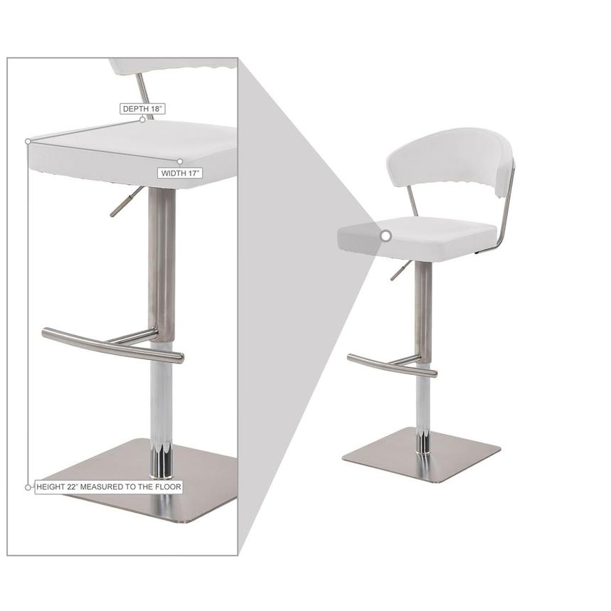 Bold White Adjustable Stool | El Dorado Furniture