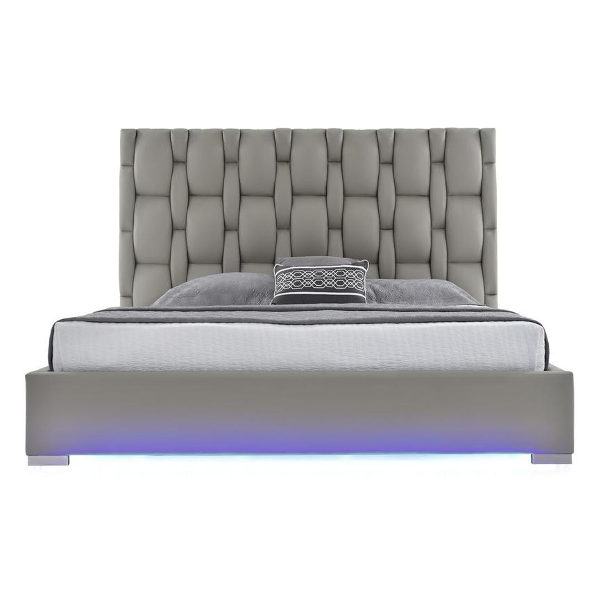 Livia Gray King Platform Bed | El Dorado Furniture