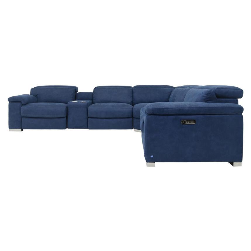 Karly Blue Power Reclining Sectional with 6PCS/3PWR | El Dorado Furniture