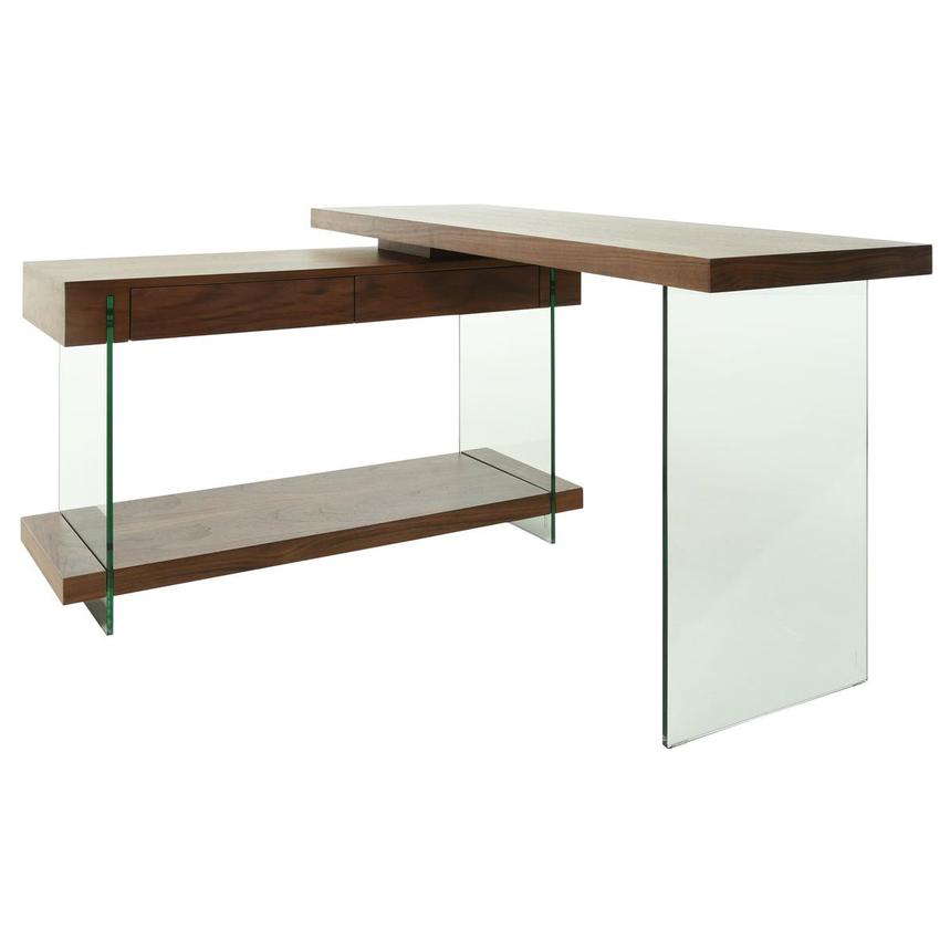 Cherish Walnut L-Shaped Desk | El Dorado Furniture