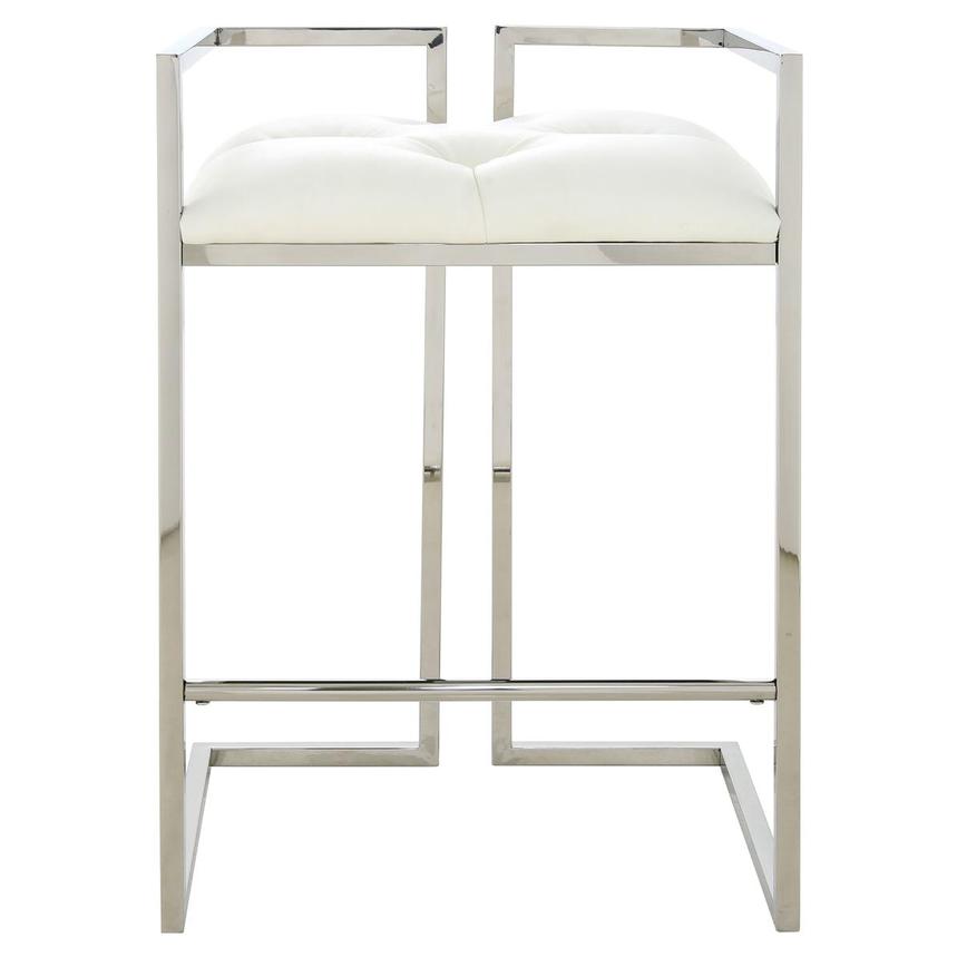 Dixie White/Silver Counter Stool | El Dorado Furniture