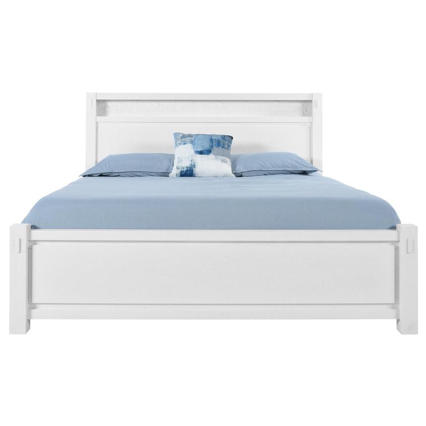 Roca White King Platform Bed w/Nightstands | El Dorado Furniture