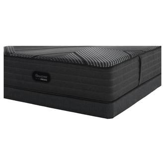 BRB LX Class Hybrid Firm Queen Mattress w Low Foundation Beautyrest Black by Simmons El Dorado Furniture