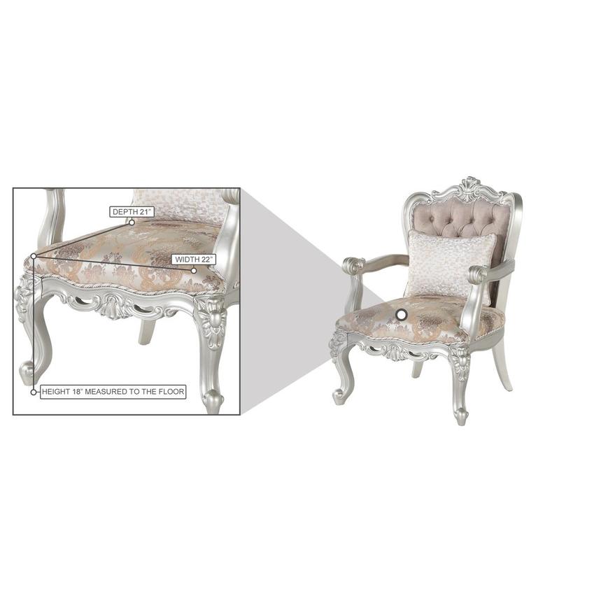 New Roma Silver Accent Chair | El Dorado Furniture