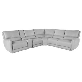 Georgia Leather Power Reclining Sectional with 6PCS 2PWR El Dorado Furniture