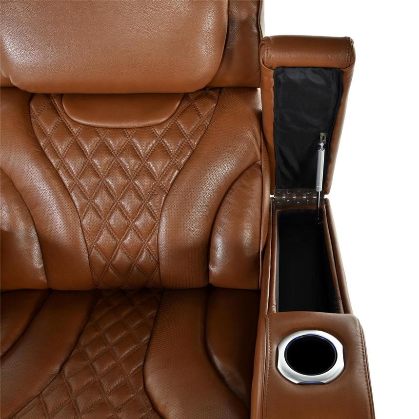 Pummel Tan Leather Power Recliner | El Dorado Furniture