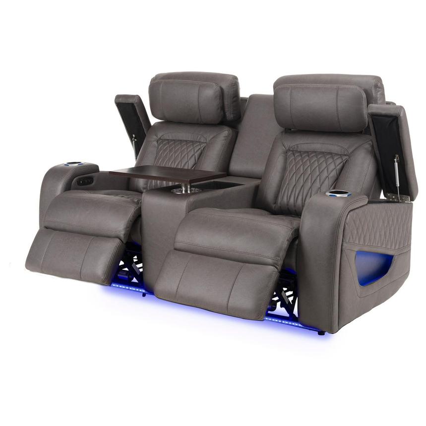 Neal Power Reclining Sofa w/Console | El Dorado Furniture