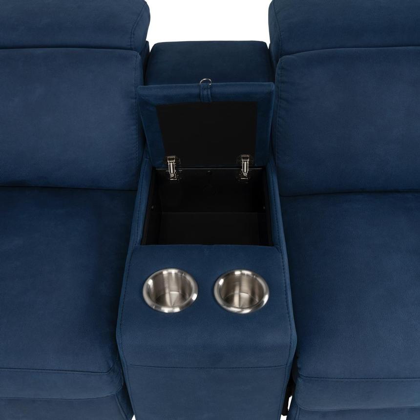 Karly Blue Power Reclining Sectional with 7PCS/3PWR | El Dorado Furniture