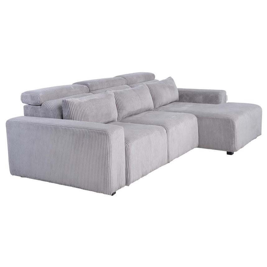 Flow Gray Sliding Sofa w/Right Chaise | El Dorado Furniture