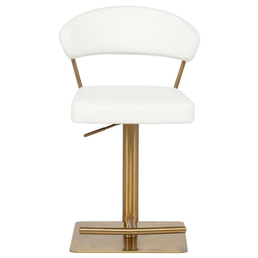 Bold White/Gold Adjustable Stool | El Dorado Furniture
