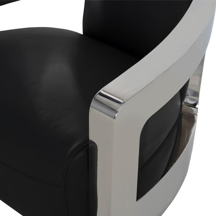 Aviator II Black Leather Accent Chair | El Dorado Furniture