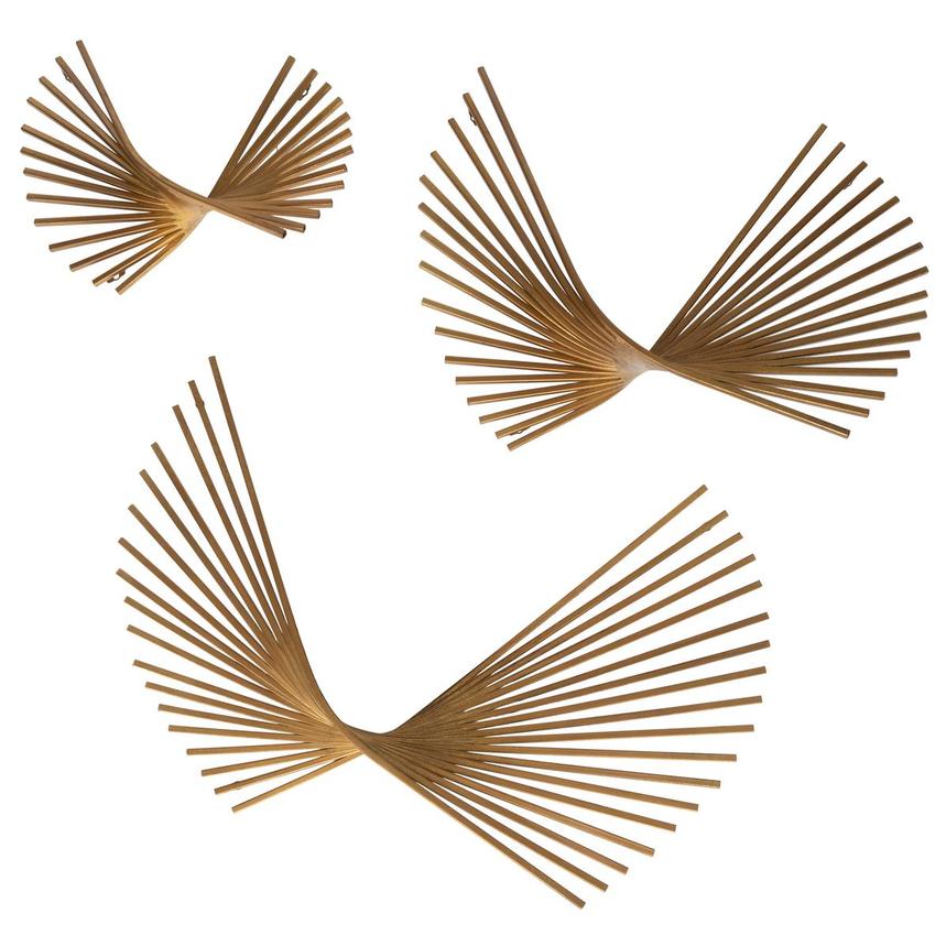 Golden Flock Set of 3 Wall Decor | El Dorado Furniture