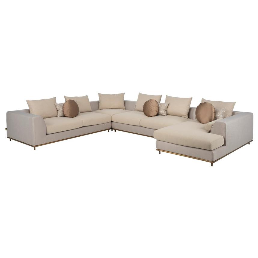 Hanna Beige Sectional Sofa w/Right Chaise | El Dorado Furniture
